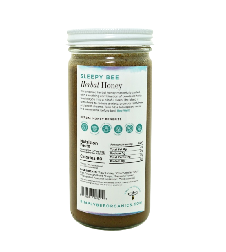 Sleepy Bee Herbal Honey | Pure Organic Raw Honey | Supports Well-Beein ...